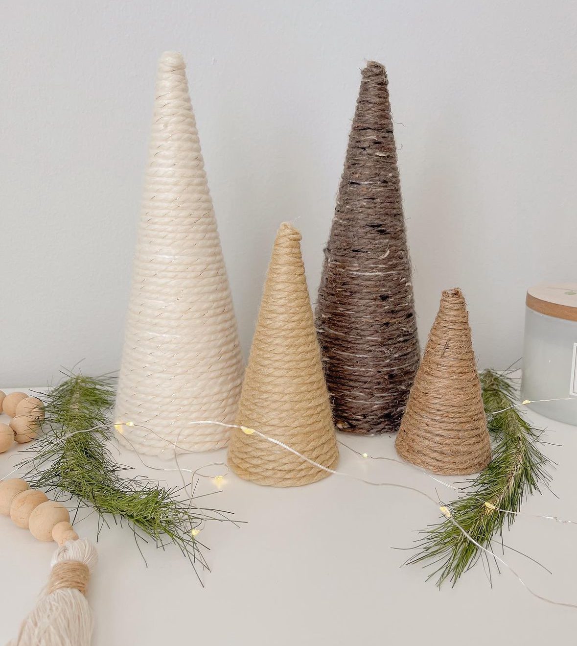 How To Make Modern Yarn Christmas Tree Sets DIY
